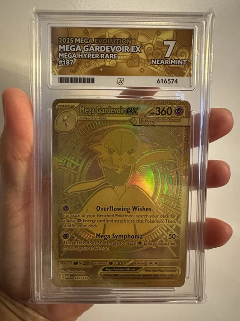 POKÉMON TCG MEGA Gardevoir EX Mega Hyper Rare 187 Ace Grade 7. Print ...