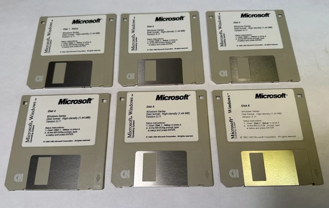 MICROSOFT WINDOWS 3.1 Operating System - 3.5" Floppy Disks $30.00 ...