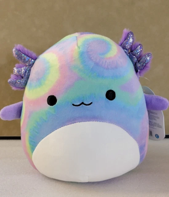 SQUISHMALLOWS FANTASY SQUAD Delphine the Rainbow Axolotl 7" NWT Walking ...