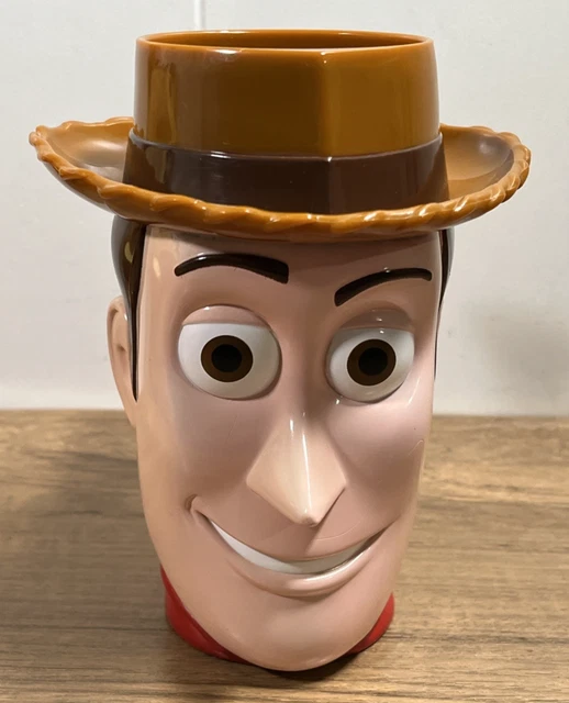 RARE HTF DISNEY Pixar Toy Story Woody 6" Tall Souvenir Cup Mug The Idea ...