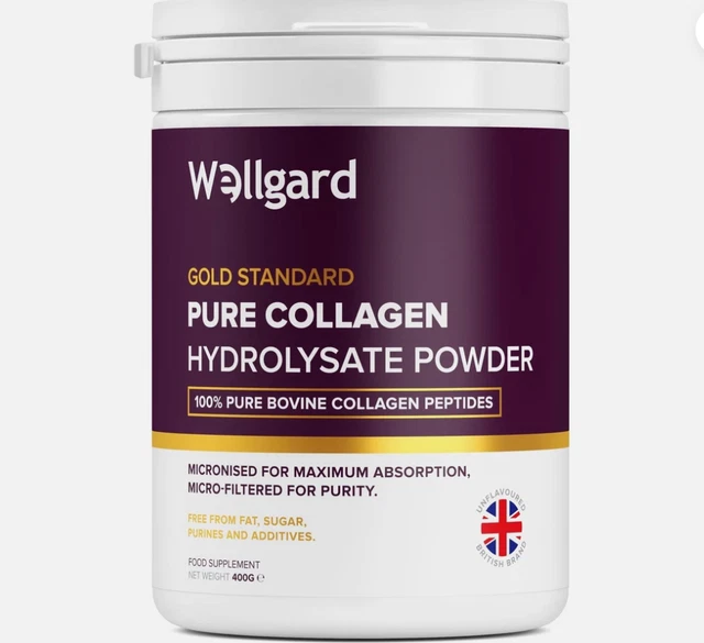 WELLGARD COLLAGEN POWDER Bovine Collagen Peptides, Gold Standard, 400g ...