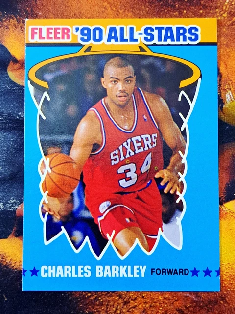 1990-91 FLEER CHARLES Barkley 90 All Star Insert Basketball Card ...
