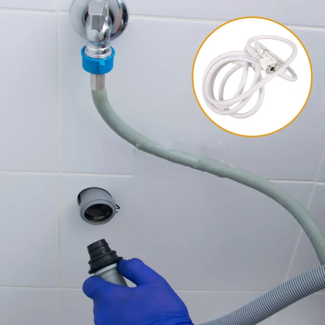 WASHING MACHINE INLET Pipe Extension Hose Washer Water Supply Tube £24. ...