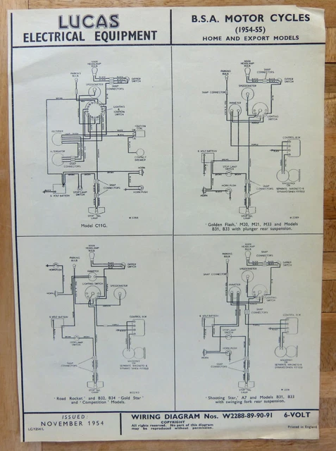 ORIGINAL LUCAS MOTOR Cycles, Magdyno MS Wiring Diagram c1930 MA328-3 £7.25 - PicClick UK