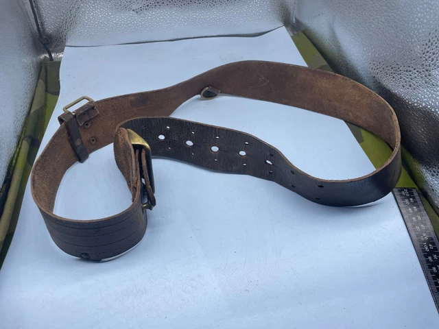 ORIGINAL WW1 / WW2 British Army Officer's Sam Browne Leather Belt £18. ...