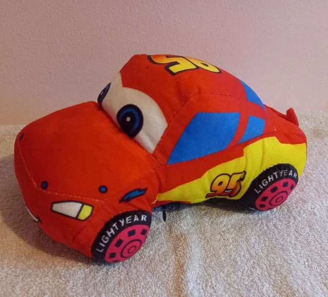DISNEY CARS PIXAR Lightening McQueen Car Plush Soft Toy £9.99 - PicClick UK