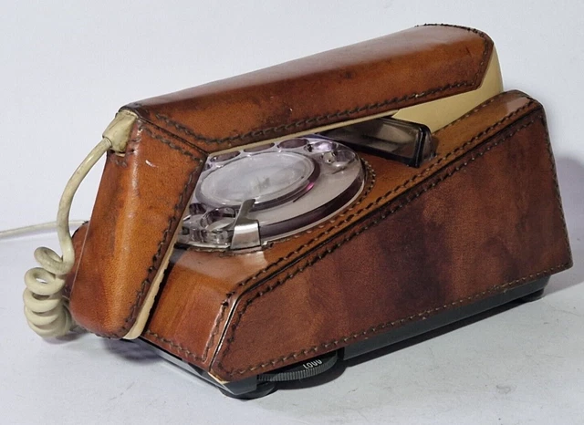 RETRO ROTARY DIAL Landline Telephone Trimphone Sr1016A Rare Leather ...