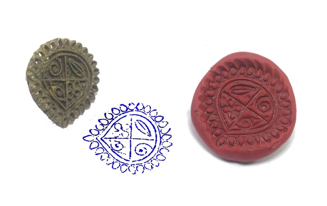 ANTIQUE INDIAN VAISHNAVA Tilak Dye Old hindu Temple Ritual Stamp dye ...