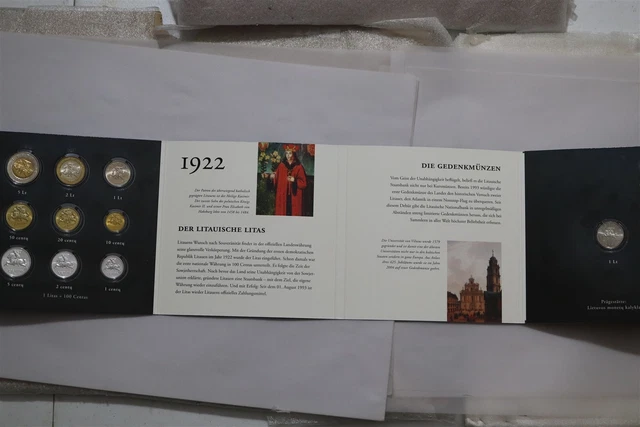 🧭 🇱🇹 LITHUANIA Unc Mint Set 1991 To 2002 In Folder B79 $61.36 - PicClick CA