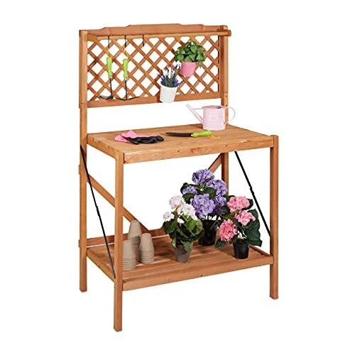 RELAXDAYS PLANTATION REPOTTING Garden Table with Folding Stand HLP 1 ...