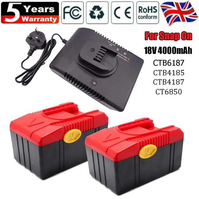 FOR SNAP ON Battery 18V 4Ah CTB6187 CTB4185 4187 6185 CT6850 CTC720 ...