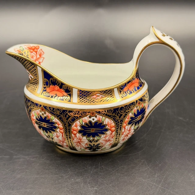 ROYAL CROWN DERBY Old Imari 1128 Boat Shaped Milk Jug Creamer Bone ...