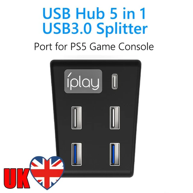 USB HUB 5 in 1 USB3.0 Splitter Expander HUB Adapter 5 Port for PS5 Game ...