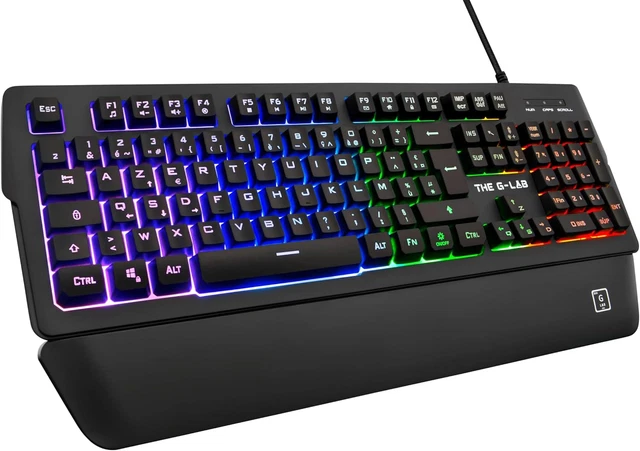 CLAVIER GAMER AZERTY Filaire USB - Rétro-Éclairage RGB LED Multicolore ...