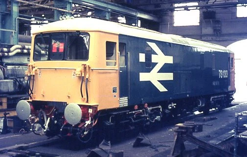 ORIGINAL COLOUR SLIDE of ex works 73133 BR class 73 electro-diesel loco ...
