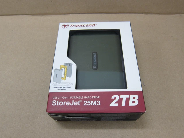 TRANSCEND 2TB SLIM Storejet2.5 M3G Portable Miliary Green #Ts2Tsj25M3G ...