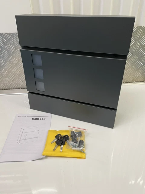 SONGMICS MODERN MAILBOX, Lockable Wall-Mounted Post Letter Box ...