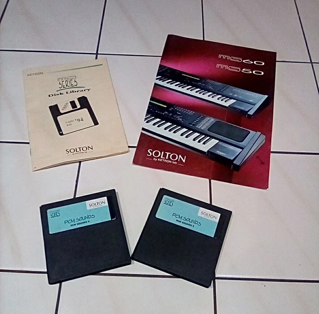 SOLTON BY KETRON Lab 2 PCM Sounds Floppy Disk MS Series Nos 2 & 4, Disk ...