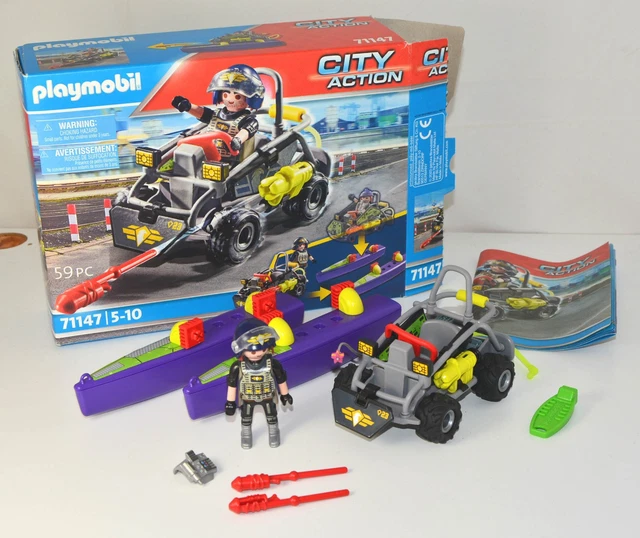 PLAYMOBIL CITY ACTION 71147 - SWAT-Multi-Terrain-Quad, verwandelbares SEK EUR 10,00 - PicClick DE