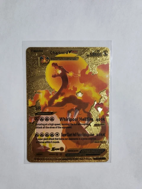 CUSTOM POKÉMON GOLD Foil Card Charizard VMAX Fan Art Card!!! EUR 10,34 ...