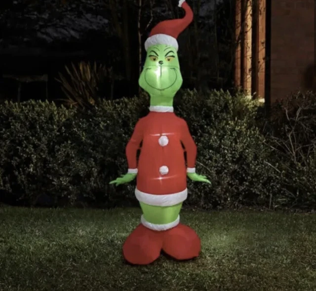 THE GRINCH CHRISTMAS Decorations Inflatable Light Up Grinch 6ft In ...