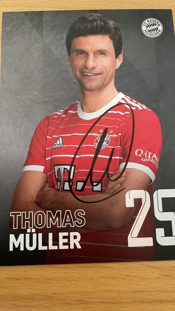 THOMAS MÜLLER AK FC Bayern München 2022-23 Autogrammkarte original signiert EUR 5,00 - PicClick DE