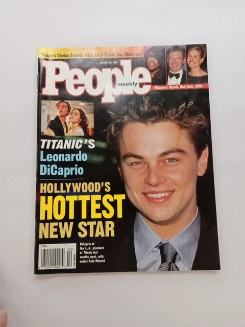 PEOPLE MAGAZINE JANUARY 26, 1998 Titanic Leonardo Dicaprio Hottest New ...