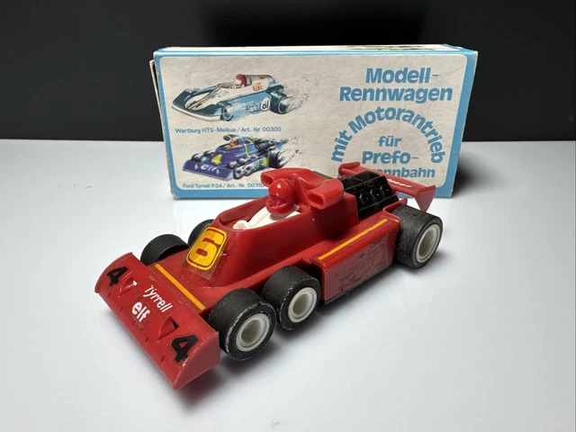 DDR PREFO AUTORENNBAHN Ford Tyrrell P34 rot Rennwagen Geprüft in OVP ...