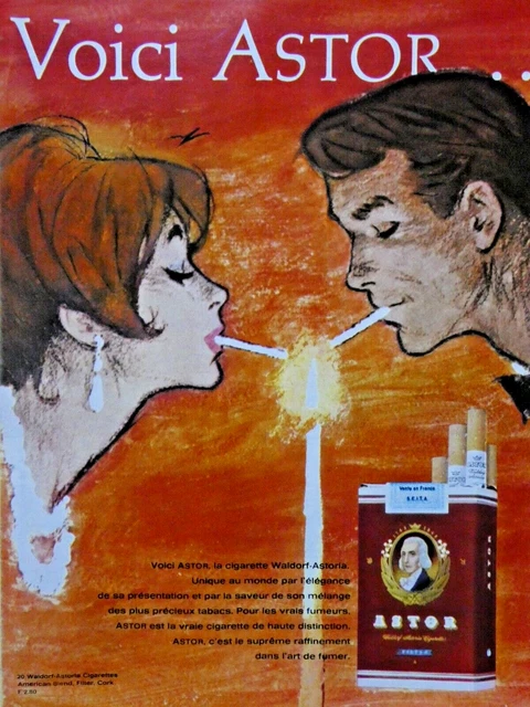 PUBLICITÉ DE PRESSE 1963 Voici Astor La Cigarette Waldorf-Astoria EUR 3 ...