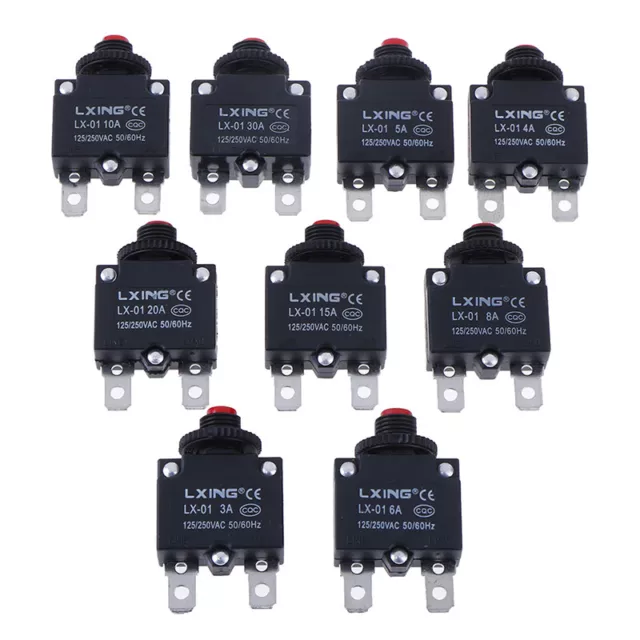 CIRCUIT BREAKER OVERLOAD Protector Switch Fuse 3A 4A 5A 6A 8A 10A 15A ...
