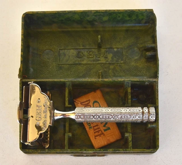 VINTAGE / ANTIQUE GEM Double Life Safety Razor in Bakelite Box $19.95 ...