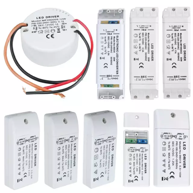 LED DRIVER TRAFO 12V DC/AC 18W 30W 60W 150W 300W Netzteil Treiber Transformator EUR 4,75 ...