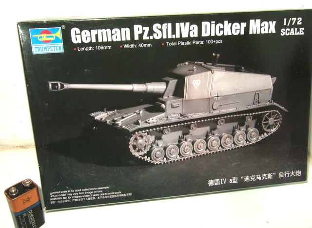TRUMPETER 07108 GERMAN Army Pz Sf1.1Va Dicker Max Model Kit in 1:72 ...