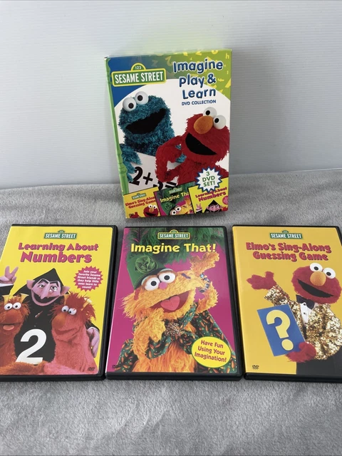 SESAME STREET DVDS X 3 In Box Set Imagine Play & Learn Region 1 (US ...