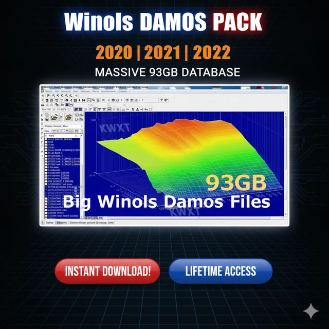 ECU PROGRAMMING SOFTWARE Pack: Winols 4.7, ECM Titanium, 93GB Damos ...