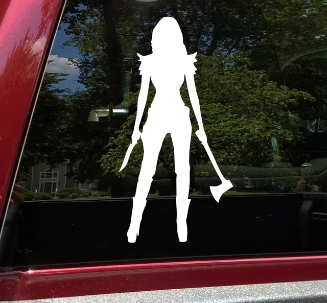 VIKING BARBARIAN WOMAN Vinyl Decal -Maiden Valkyrie Female Norse Die ...