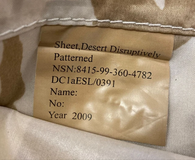 GENUINE BRITISH ARMY Hootch BASHA DDPM Desert BUSHCRAFT 2009 NEW EUR 48 ...