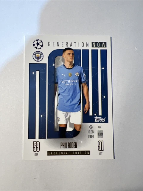 PHIL FODEN MATCH Attax 24/25 GENERATION NOW EXCLUSIVE EDITION Card # GN ...