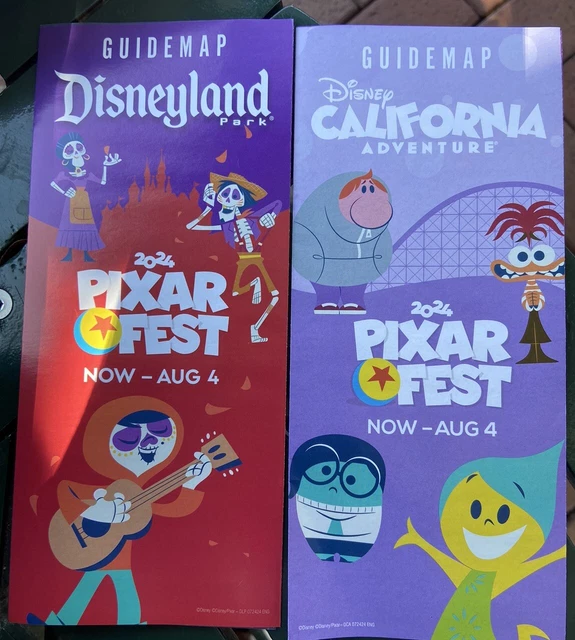 DISNEYLAND DCA PARK Guide Maps Pixar Fest 2024 Guidemaps Coco Inside ...