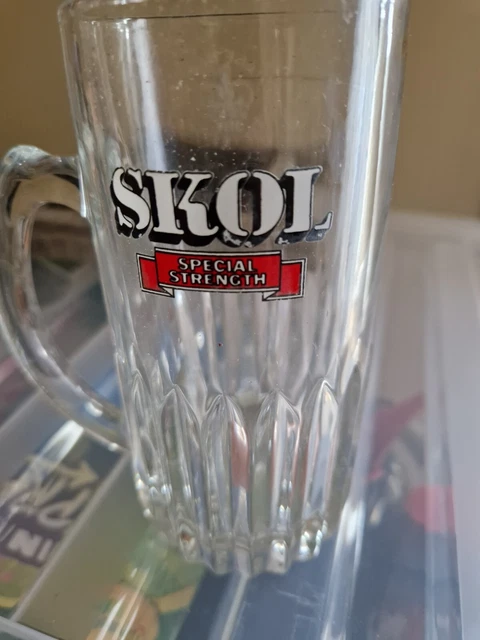 SKOL LAGER BEER Pub Glass retro collectable mancave bar £8.99 - PicClick UK