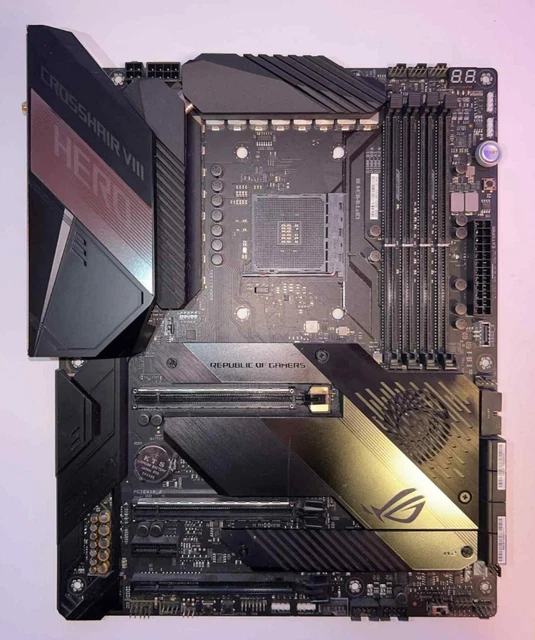 ASUS ROG CROSSHAIR VIII Hero, AMD X570, AM4, DDR4, PCIe 4.0 Motherboard 0.00 - PicClick UK