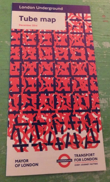 LONDON UNDERGROUND TUBE MAP Dec 2014 TFL Transport for London Railway ...