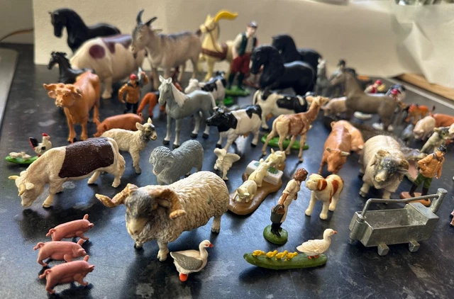 VINTAGE BRITAINS/+OTHERS ZOO /Farm Animals Bundle Job Lot Plastic £10. ...