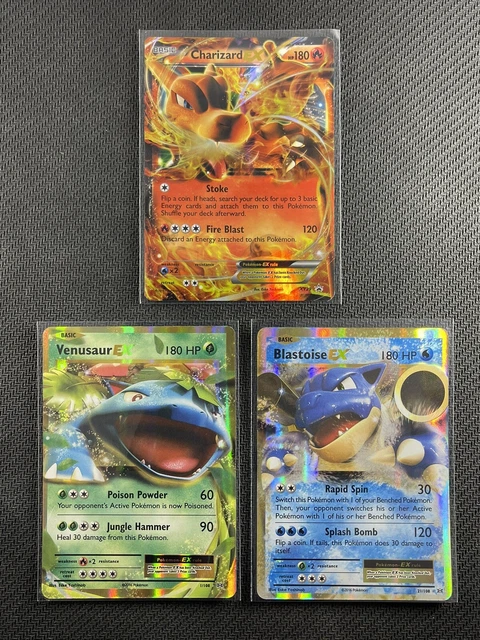 POKEMON CARD X3 Charizard Venusaur & Blastoise XY Evolutions + Ultra ...