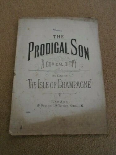 THE PRODIGAL SON A Comical Ditty Vintage Sheet Music FREE POST £5.95 ...