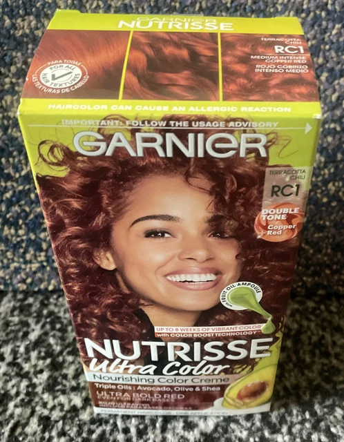 GARNIER NUTRISSE ULTRA Nourishing Bold Permanent Hair Color Creme RC1 ...