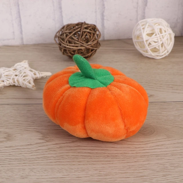 PET STIMULATION TOY Dog Squeak Toys Chew Pumpkin for Puppies Teething ...