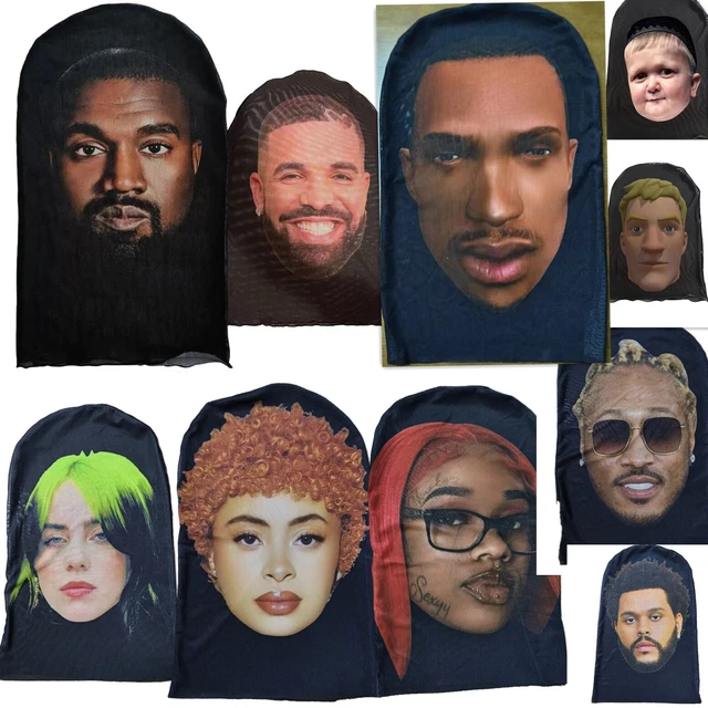 CJ JONSEY KANYE West Shiesty Mask Full Face Shiesty Funny Cosplay ...