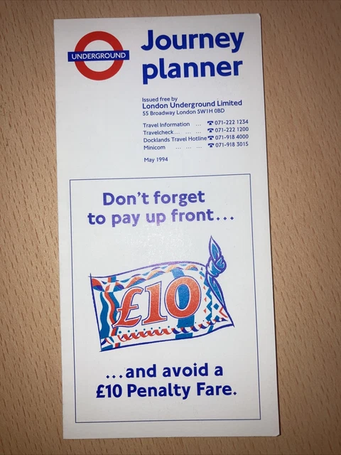 LONDON. UNDERGROUND TUBE Map. (. May. 1994. ) £2.40 - PicClick UK