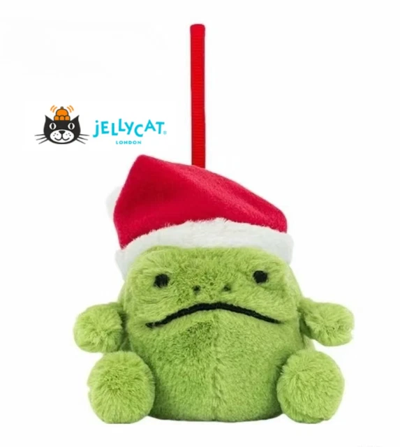 JELLYCAT CHRISTMAS BAUBLE Ricky Rain Frog With Hat NWT Plush Dust Bag £ ...